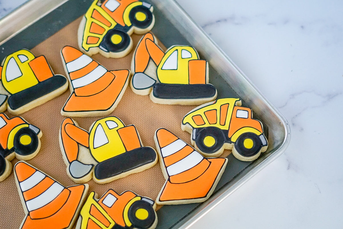 How to Decorate Construction Themed Cookies – Sweetly Ever After Bake ...