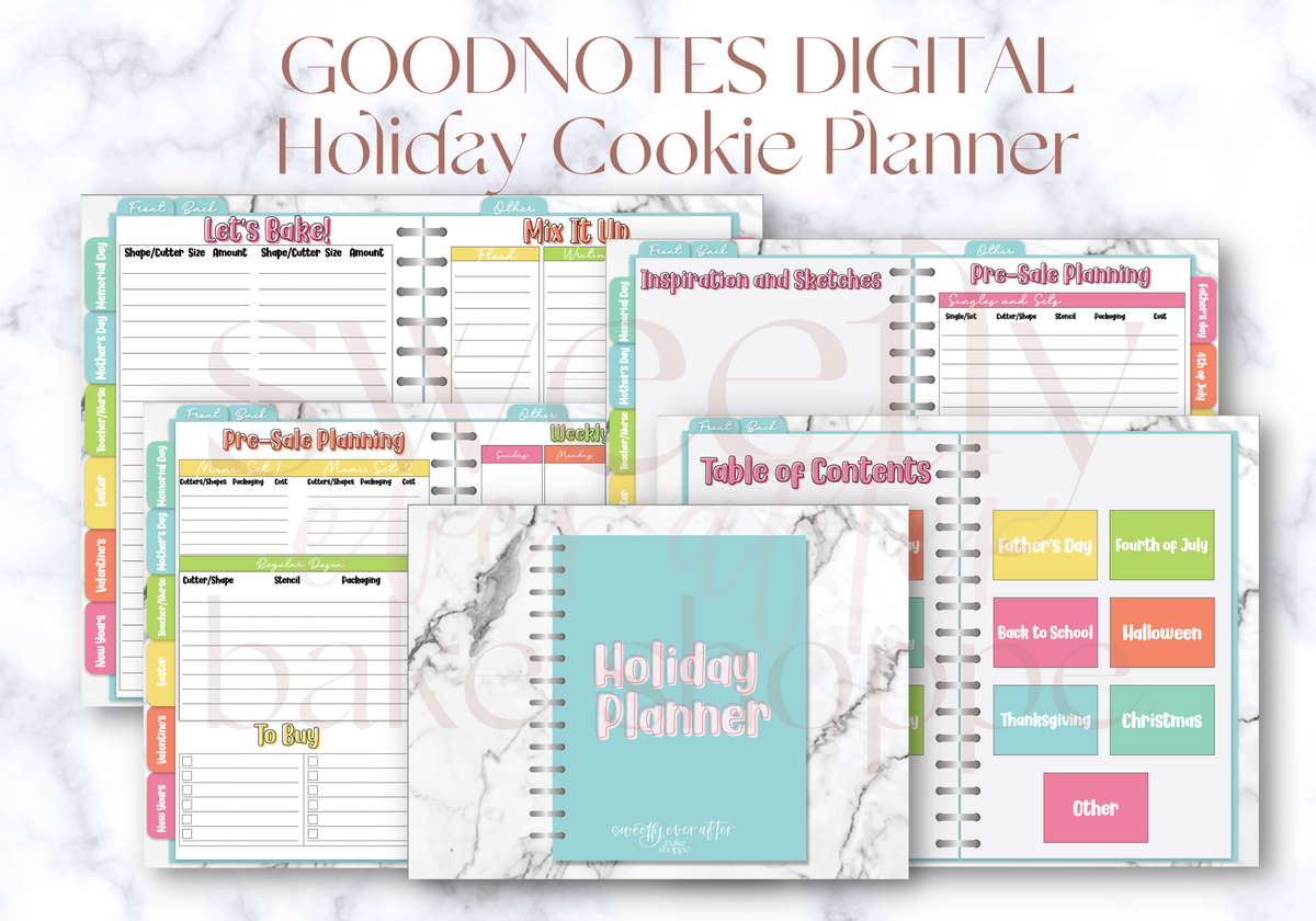Holiday Cookier Planner | Digital Planner | Baker Planner – Sweetly ...
