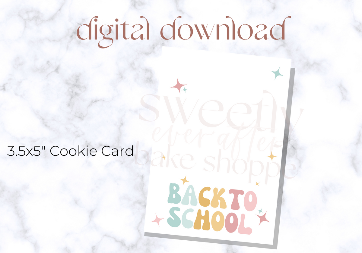 Groovy Back to School Cookie CARD – Sweetly Ever After Bake Shoppe